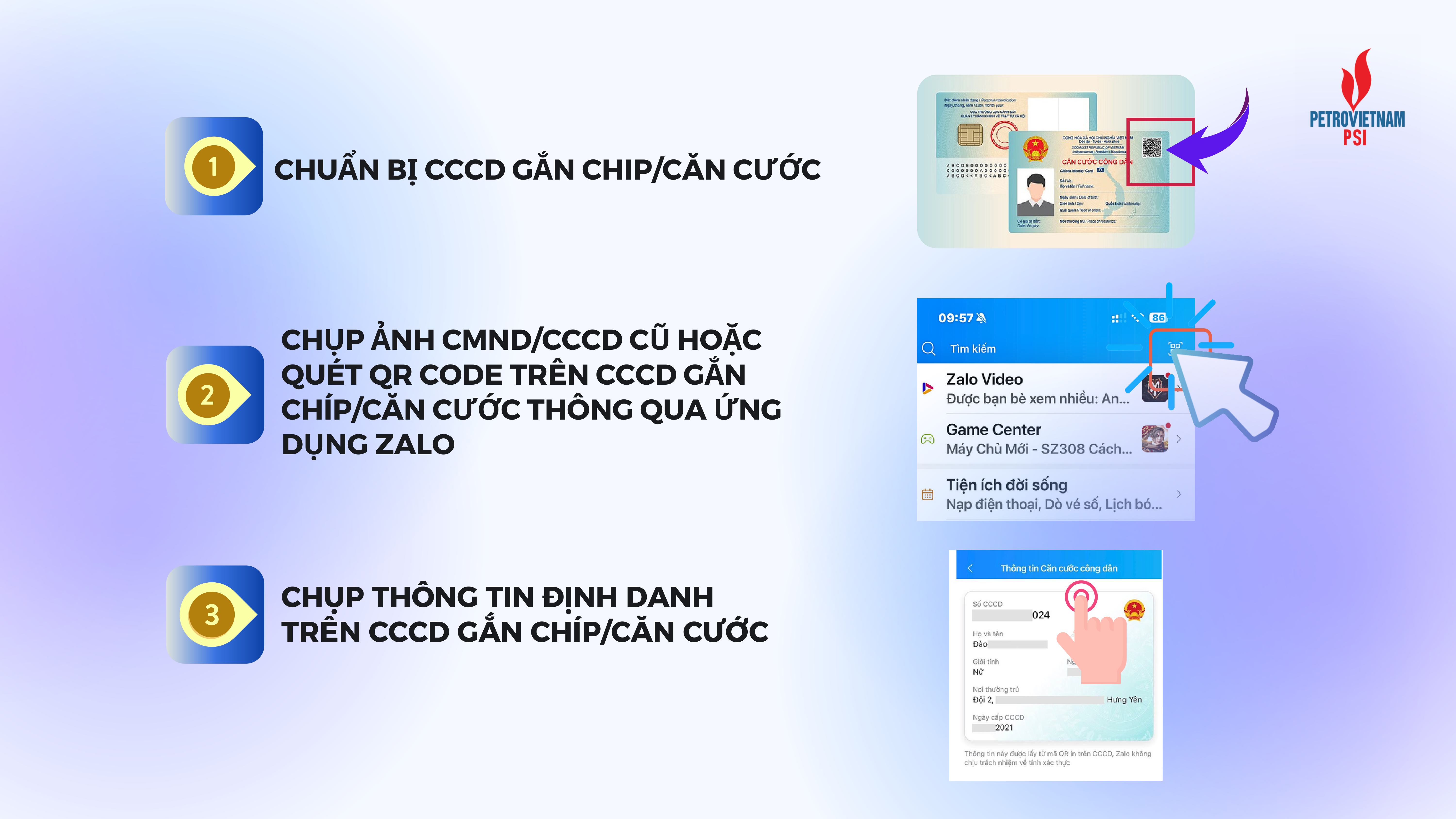 Hướng dẫn thay đổi thông tin CCCD gắn chip/căn cước - Công ty Cổ phần Chứng khoán Dầu Khí